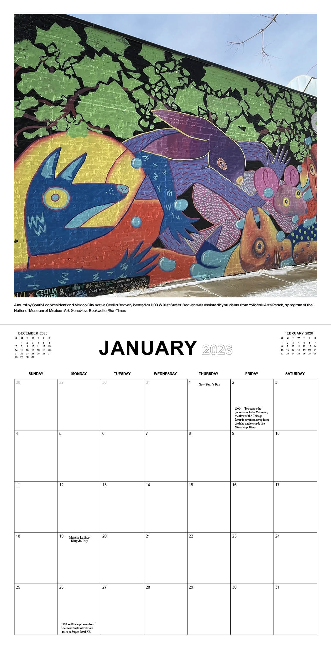 2026 Murals & Mosaics Calendar Preview - WBEZ Chicago