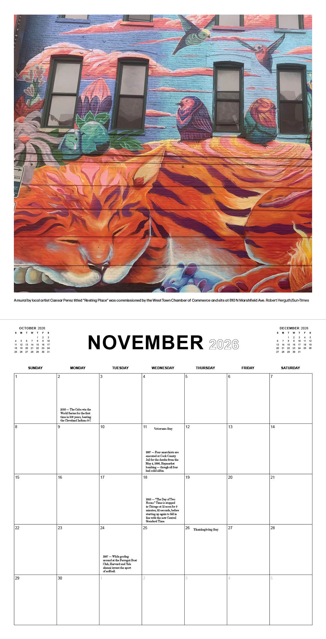 2026 Murals & Mosaics Calendar Preview - WBEZ Chicago